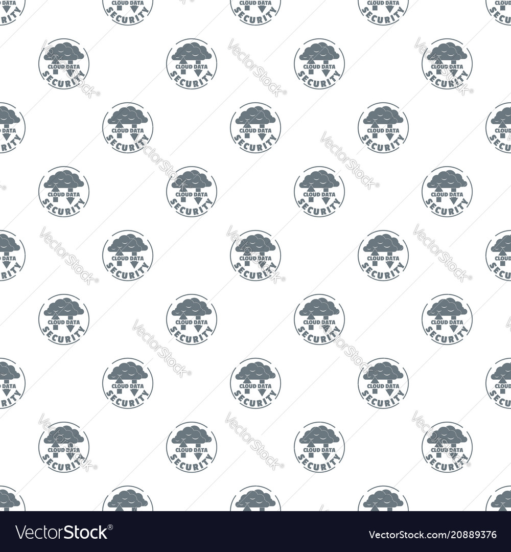 Cloud data security pattern seamless Royalty Free Vector