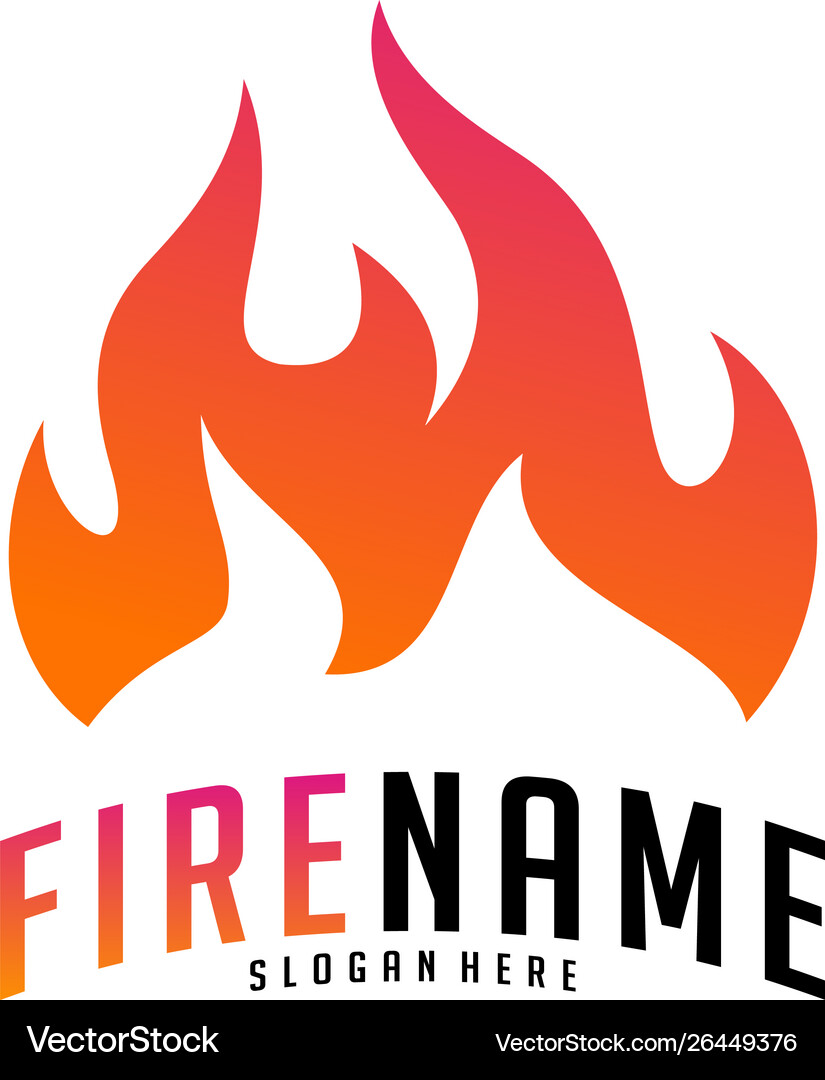 Fire flames logo logo design inspiration icons Vector Image
