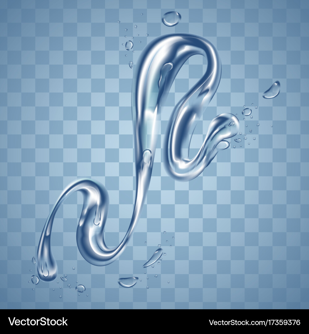 Flow of water in rings effect liquid or stream Vector Image