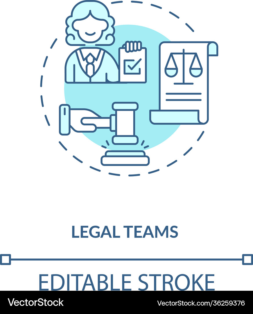 Legal teams concept icon Royalty Free Vector Image