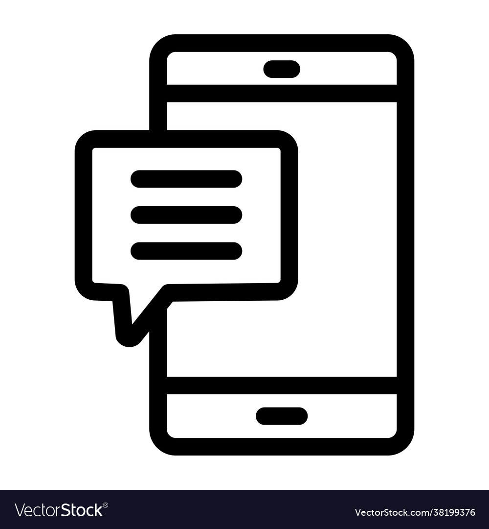 Mobile chat Royalty Free Vector Image - VectorStock