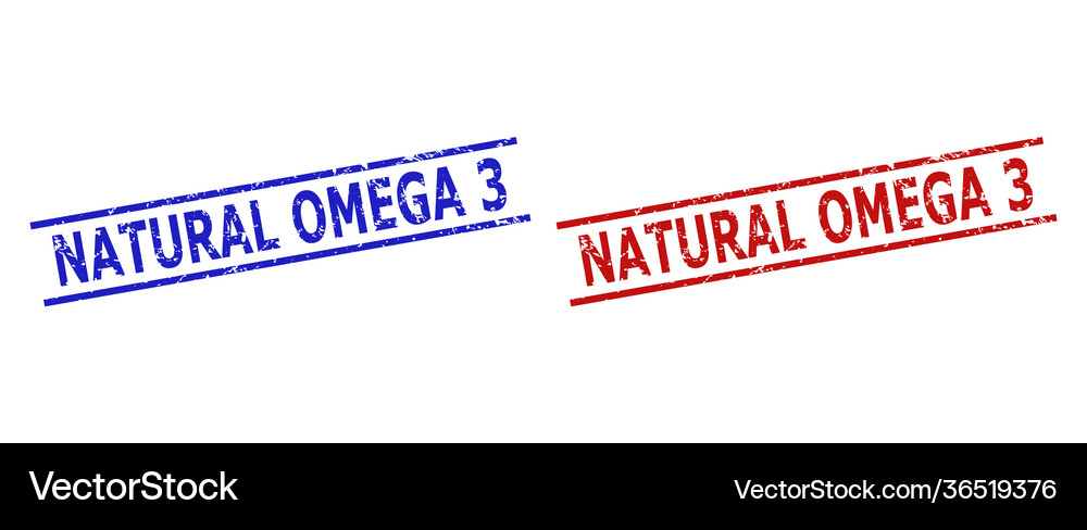 Natural omega 3 watermarks with unclean style Vector Image