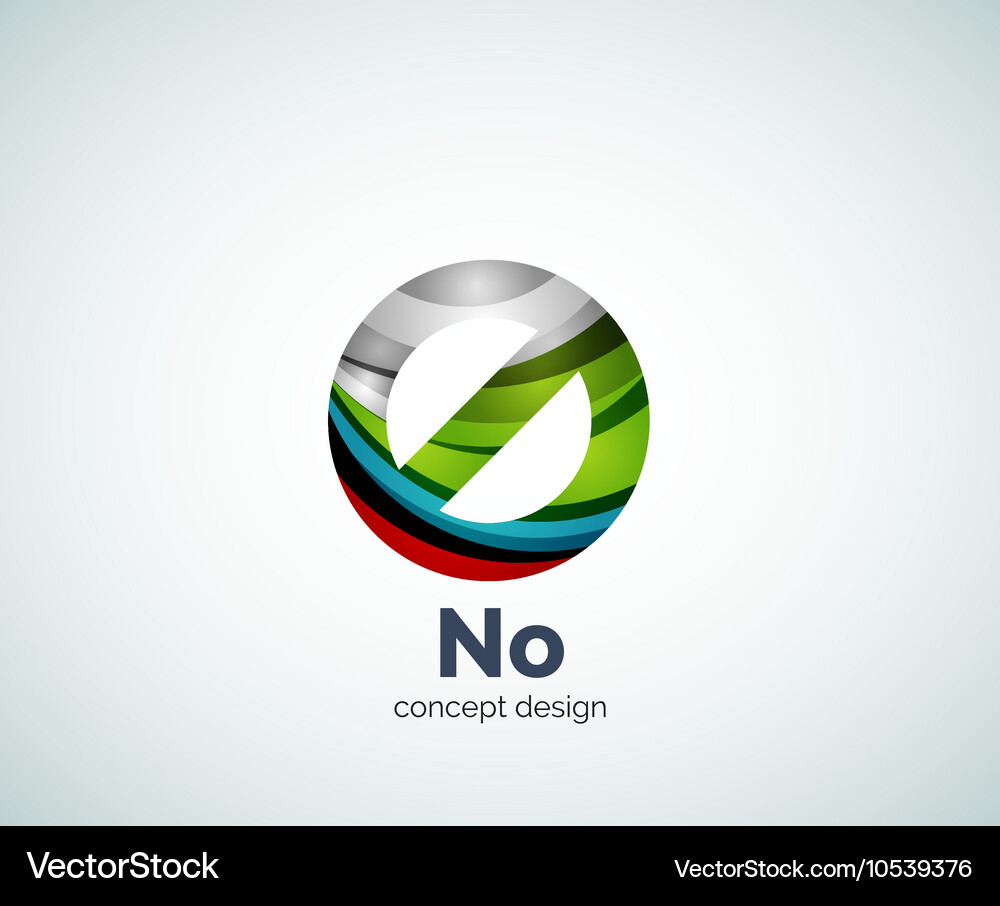 No concept prohibition logo template Royalty Free Vector