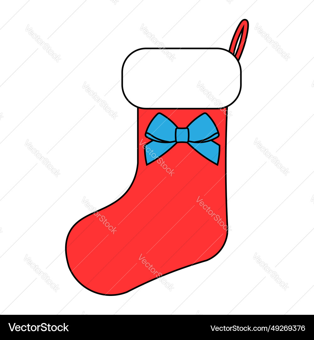 Simple of christmas sock icon Royalty Free Vector Image