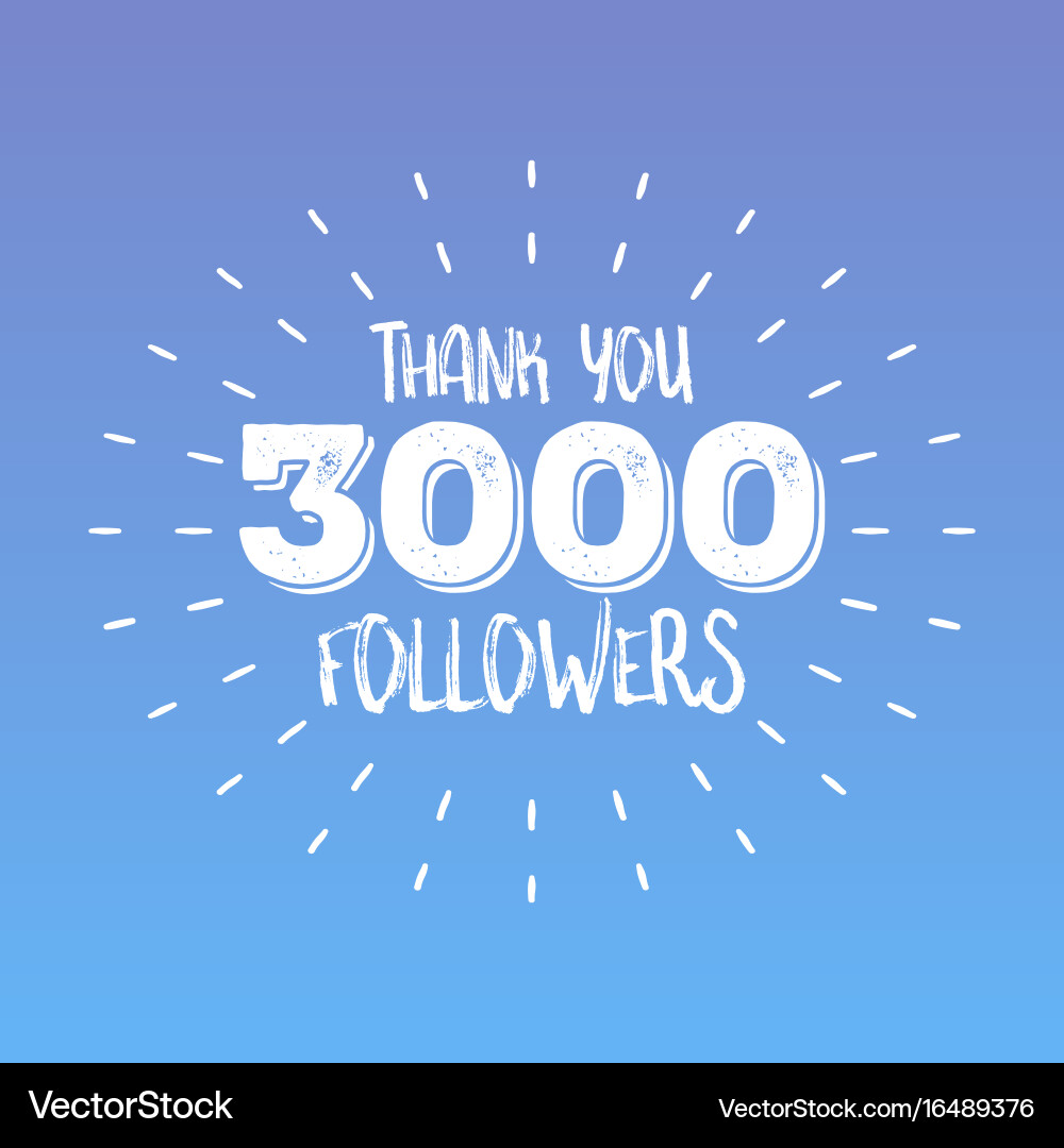 Thank you letters for follower Royalty Free Vector Image