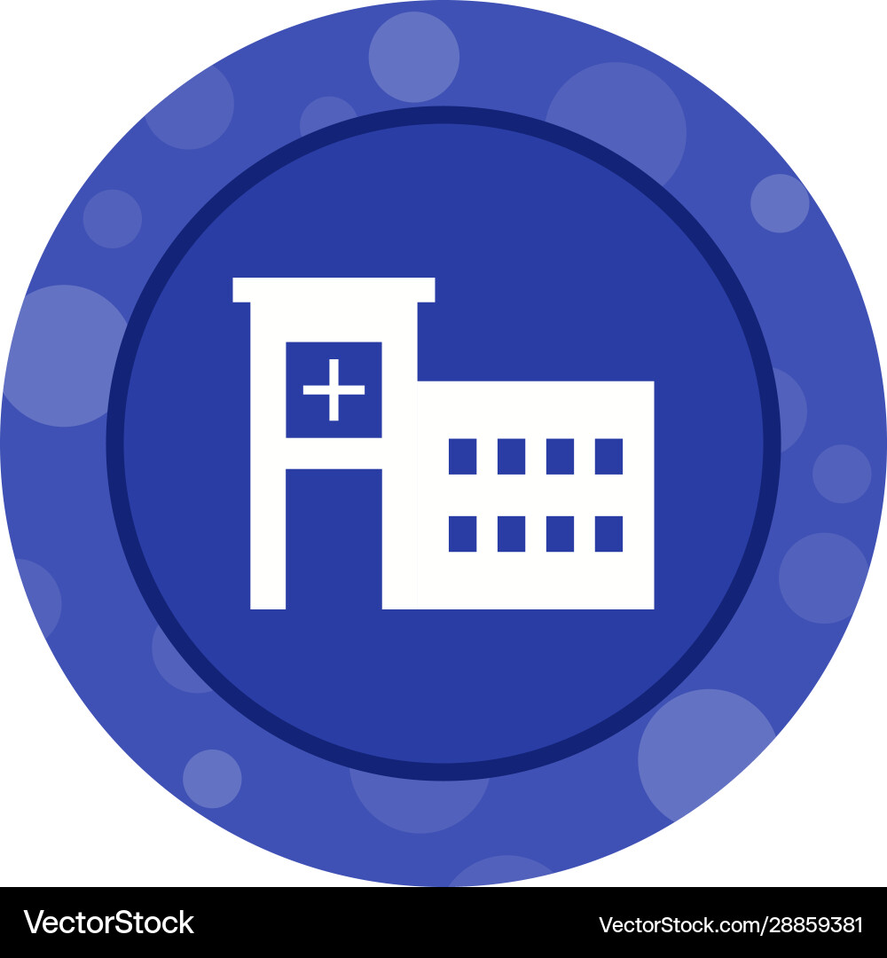 Beautiful hospital glyph icon Royalty Free Vector Image