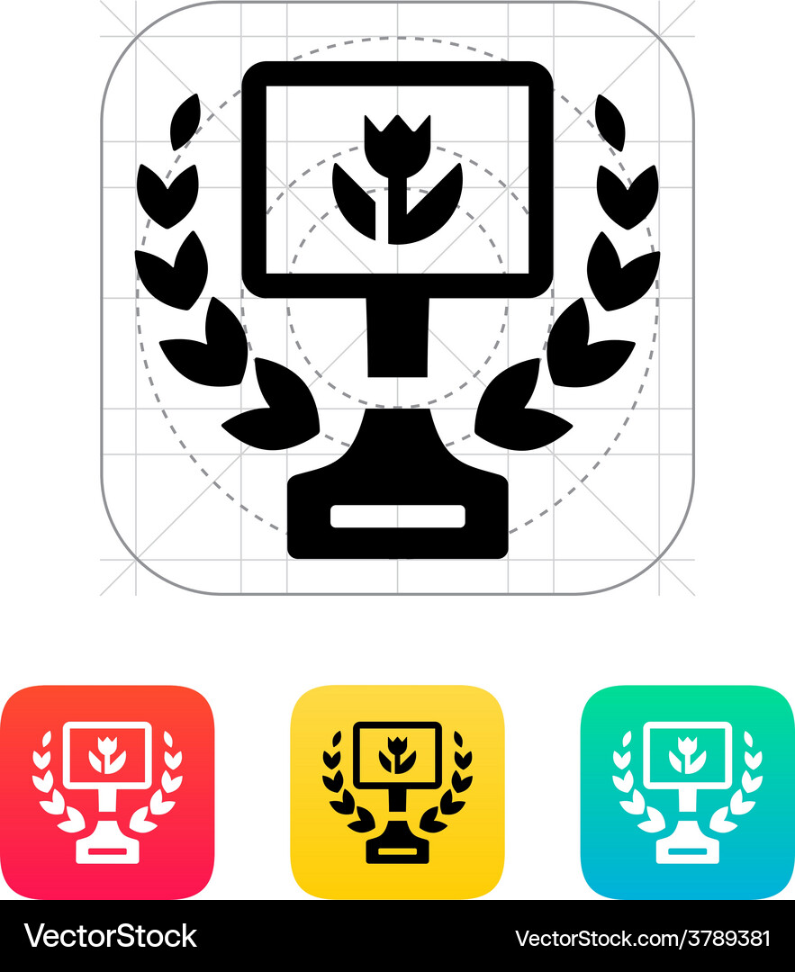 Best macro photo icon on white background Vector Image