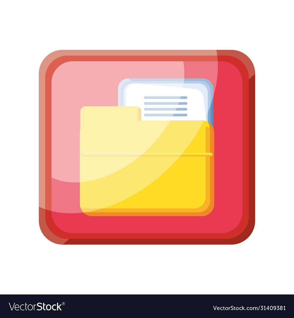 File manager app on white background Royalty Free Vector