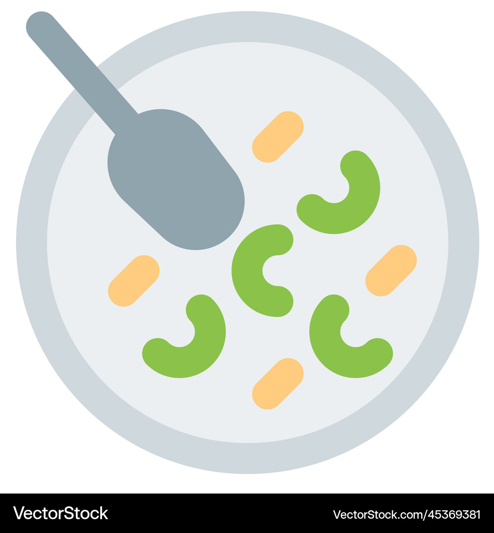 Granulated chicken congee with rice soup Vector Image