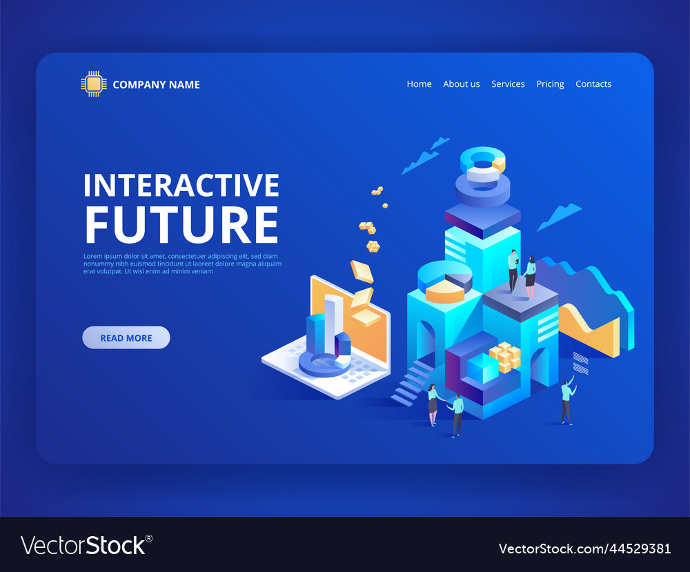 Interactive future innovation experience of work Vector Image