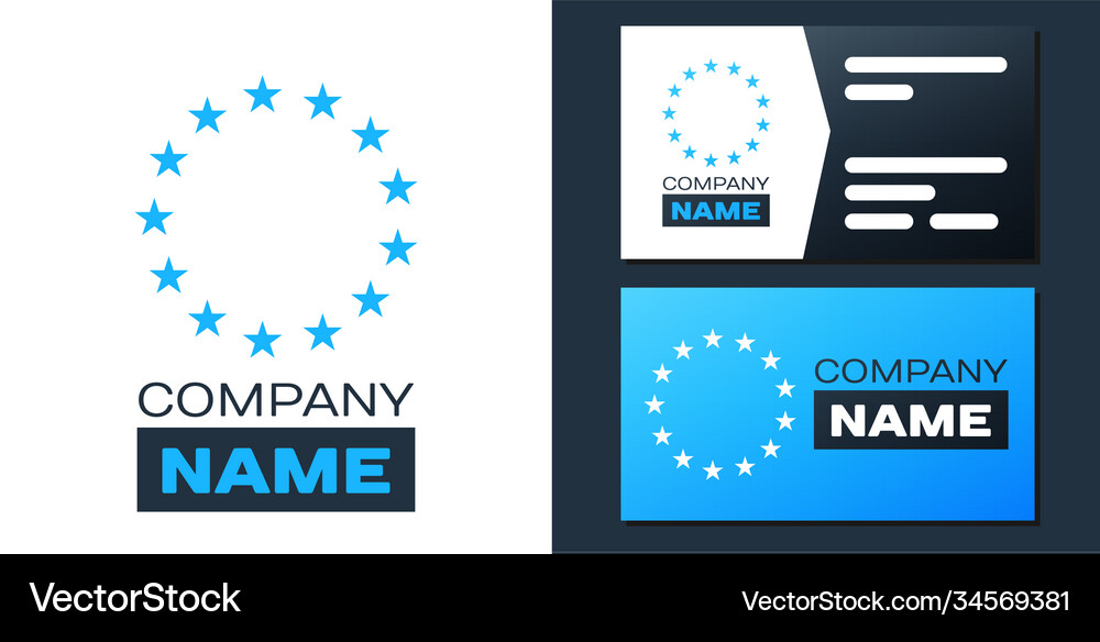 Logotype flag european union icon isolated Vector Image