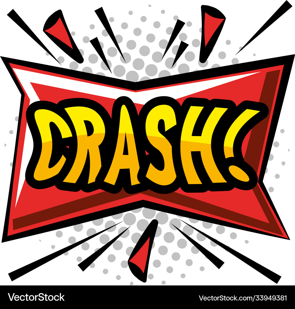 Pop art crash explosion bubble detailed style icon