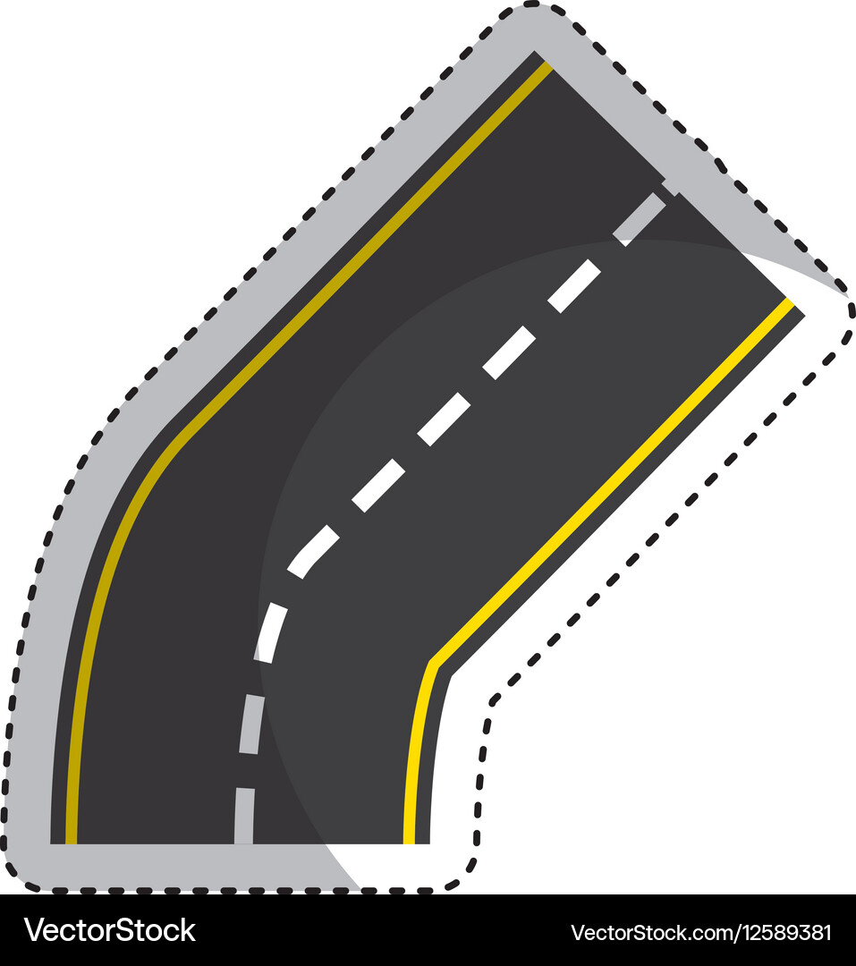 Road street isolated icon Royalty Free Vector Image