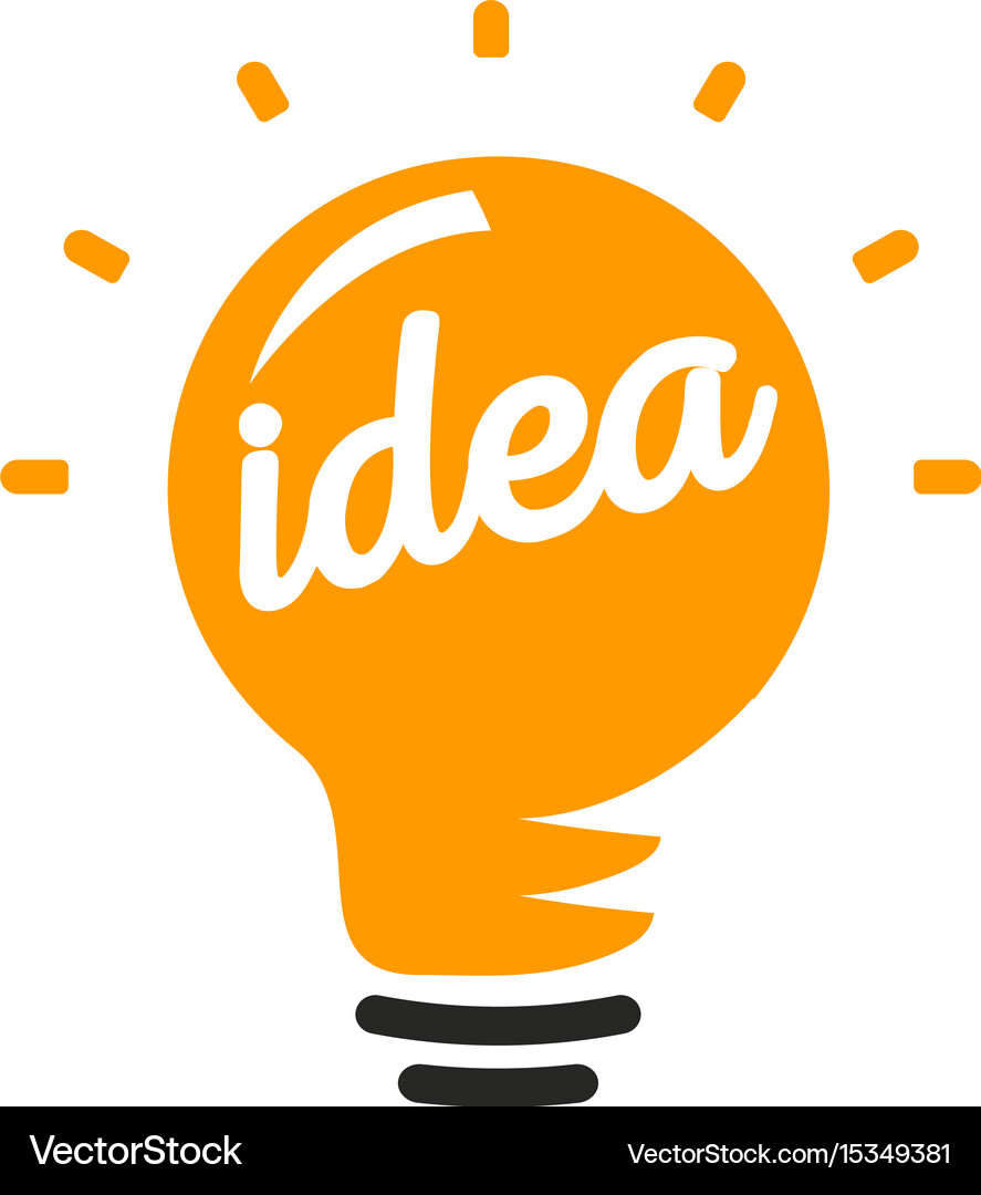 Stylized sign of lightbulbs white Royalty Free Vector Image