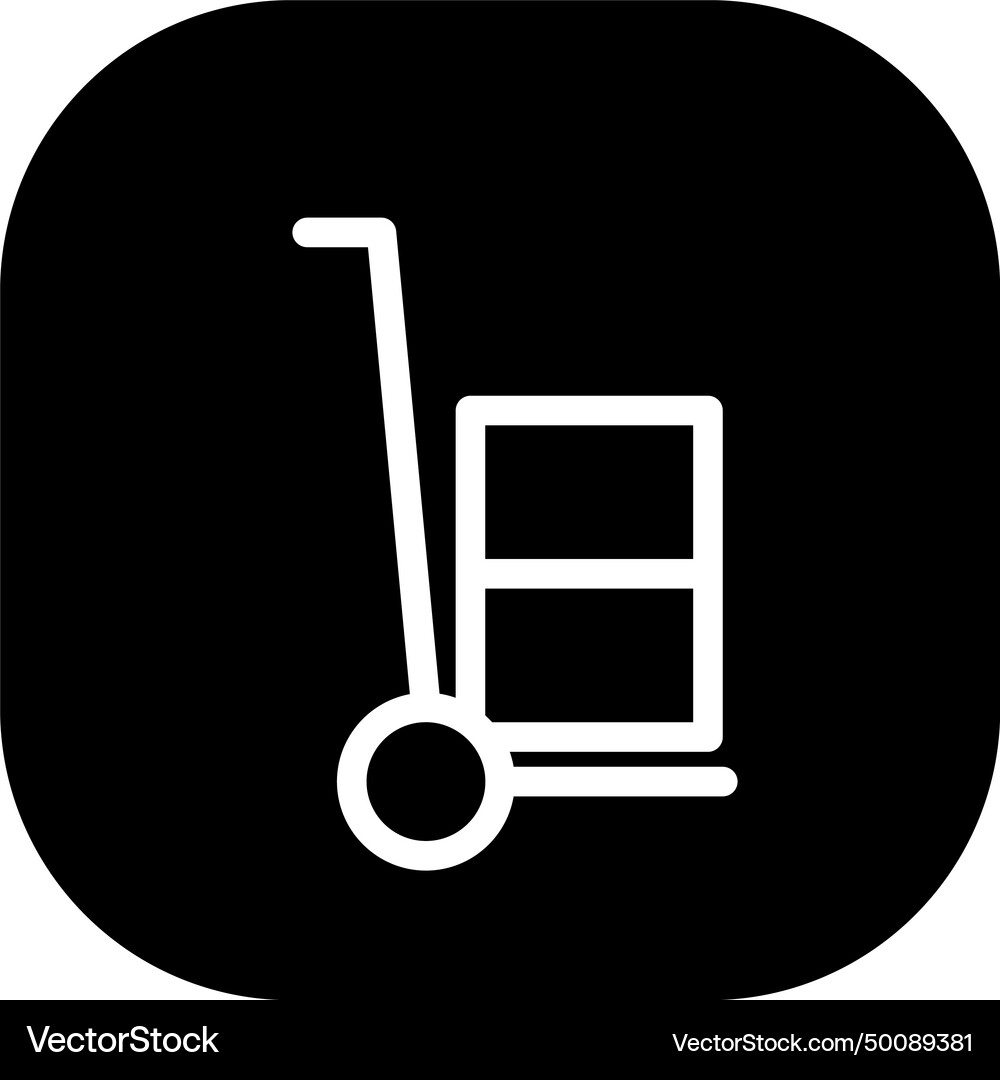 Trolley delivery services icon with black filled Vector Image