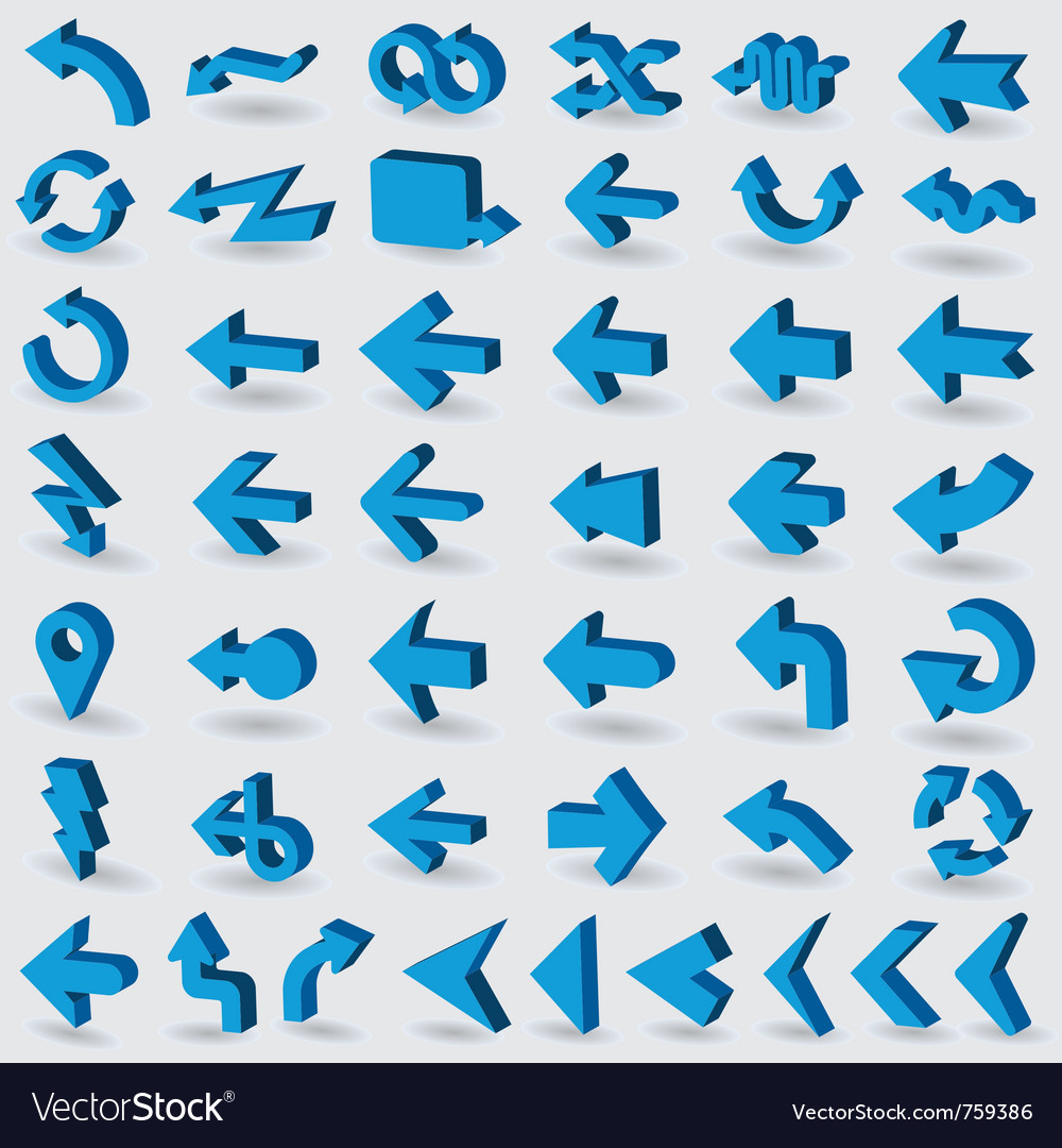 Arrows set Royalty Free Vector Image - VectorStock