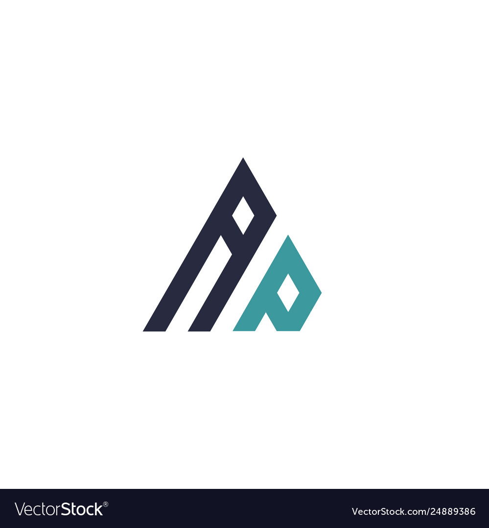 Initial letter triangle logo Royalty Free Vector Image