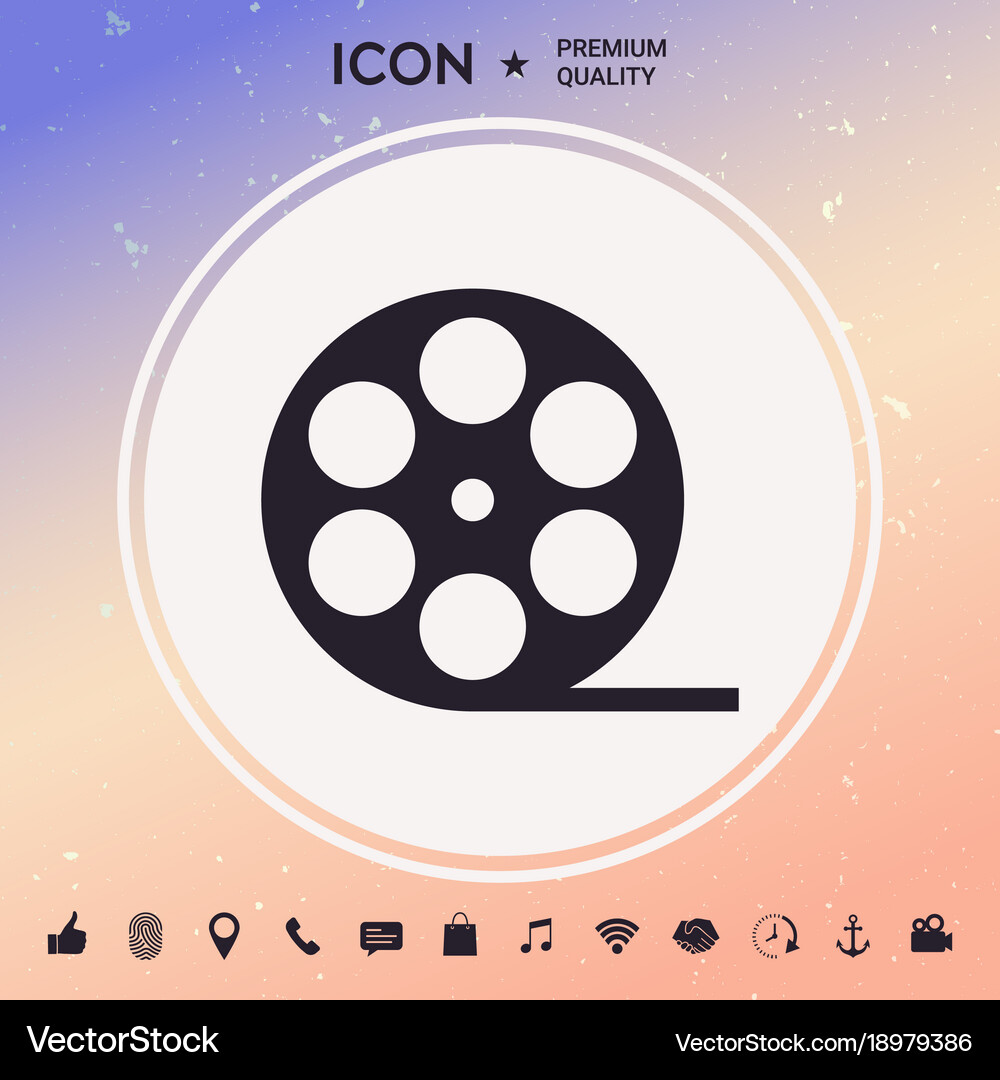 Reel film symbol icon Royalty Free Vector Image