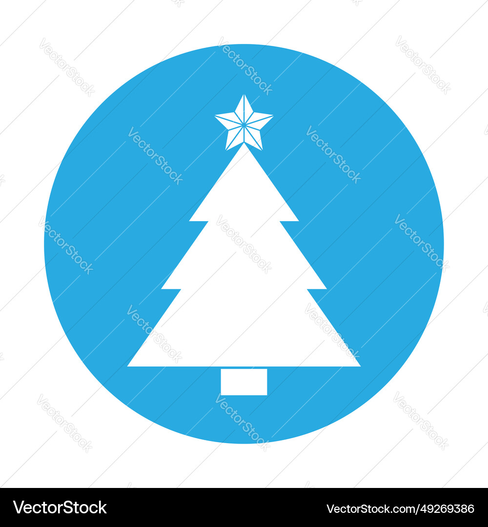 Simple of christmas tree concept Royalty Free Vector Image