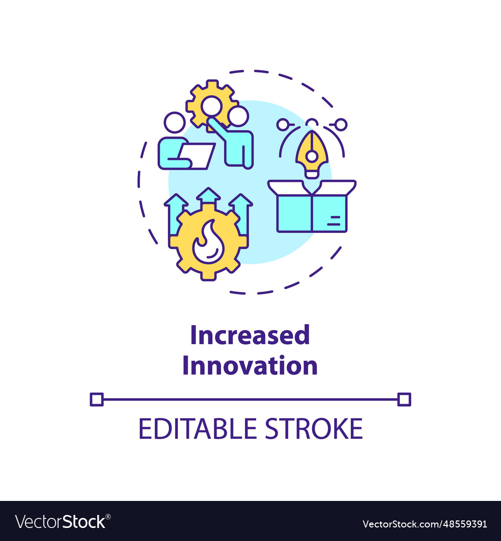 2d customizable thin line icon increased Vector Image