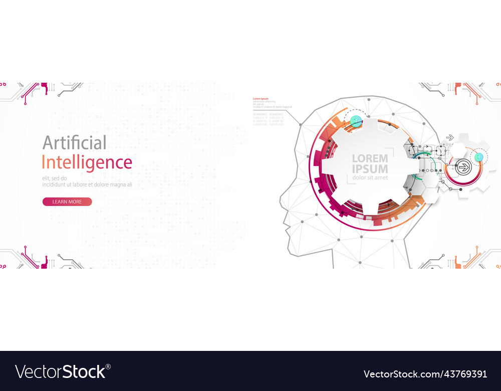 Artificial intelligence ai and big data concept Vector Image