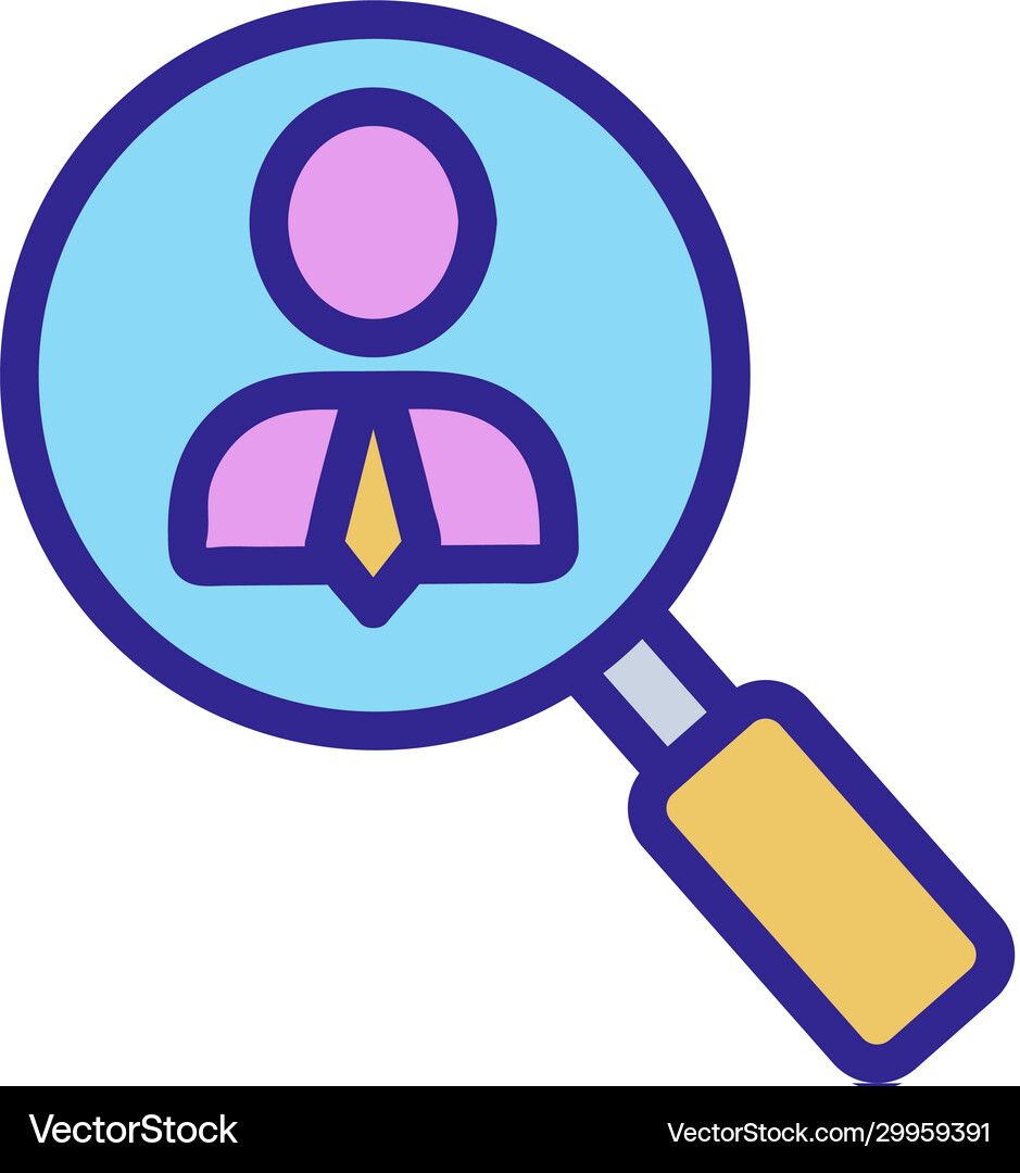 Audit service icon isolated contour symbol Vector Image