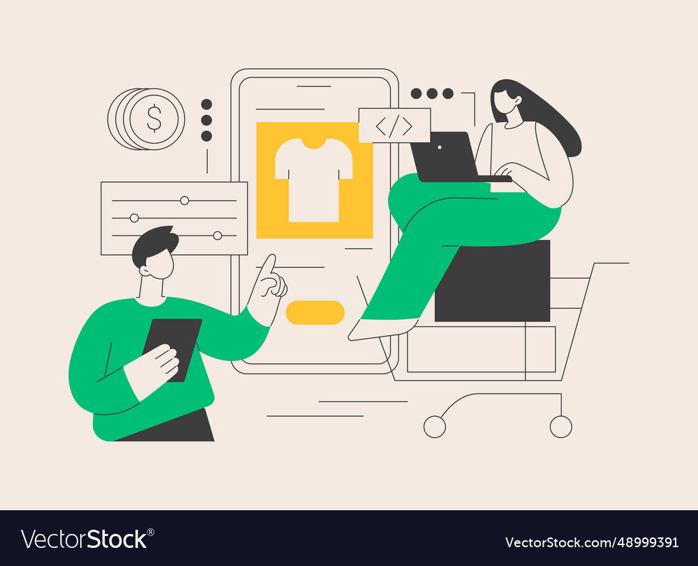 E-commerce development abstract concept Royalty Free Vector