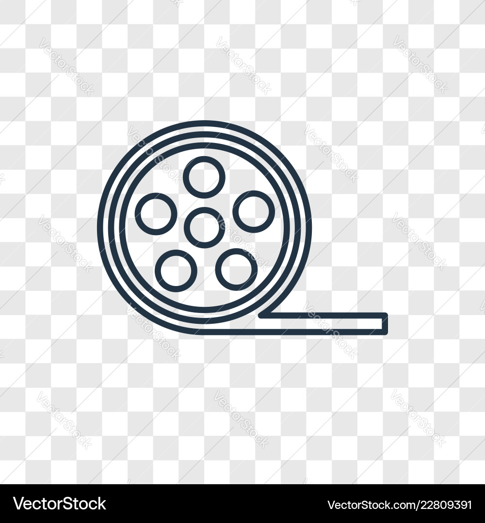 Film reel concept linear icon isolated Royalty Free Vector