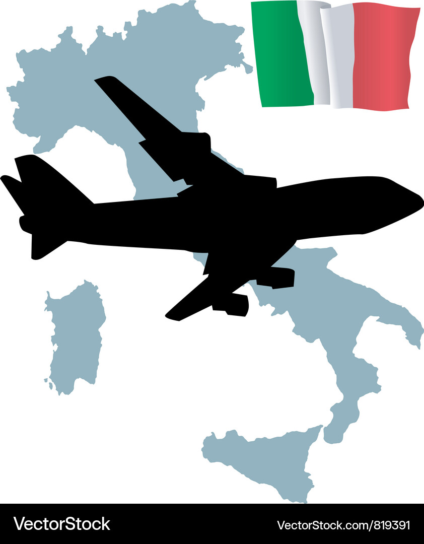 Fly me to the italy Royalty Free Vector Image - VectorStock