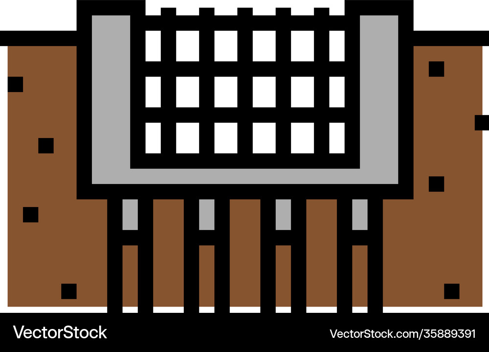 Footing reinforcement color icon Royalty Free Vector Image