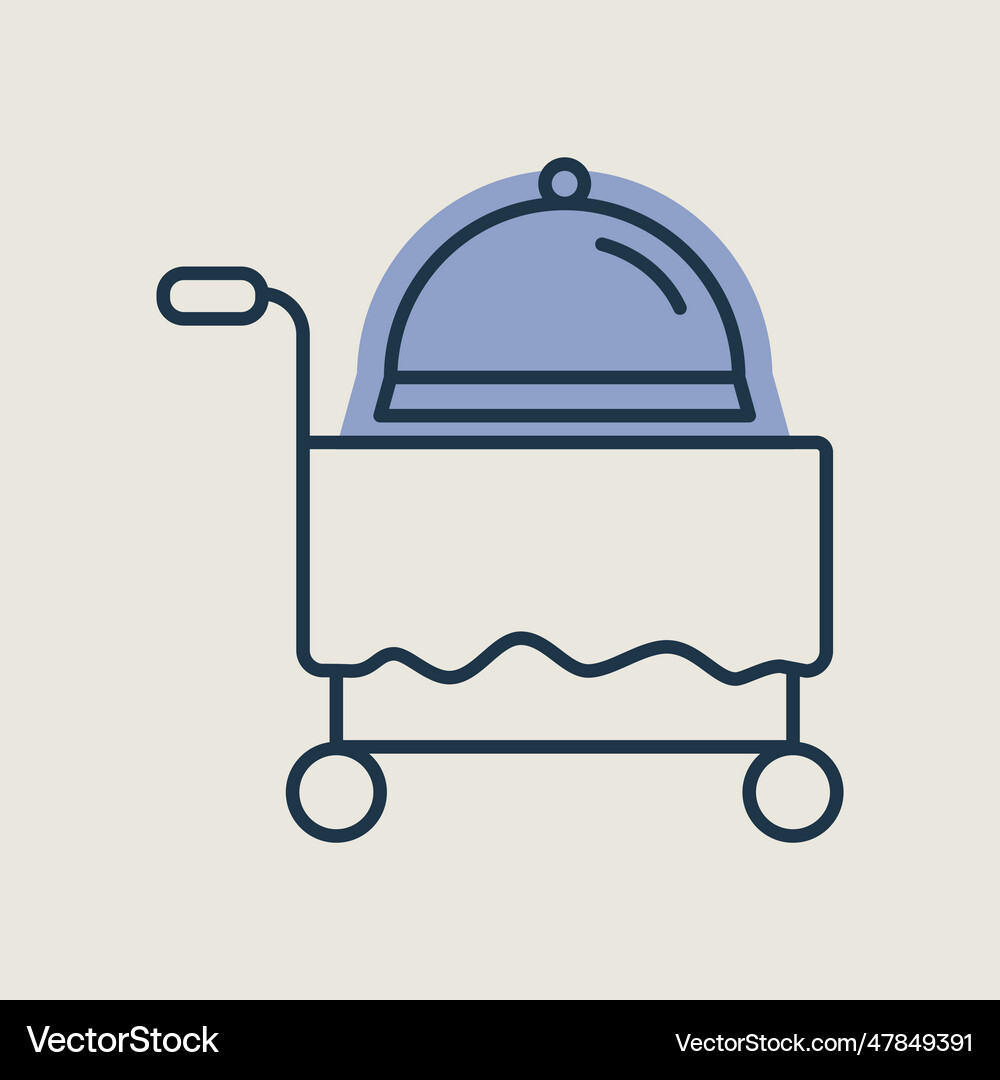 Hotel room service isolated icon graph symbol Vector Image