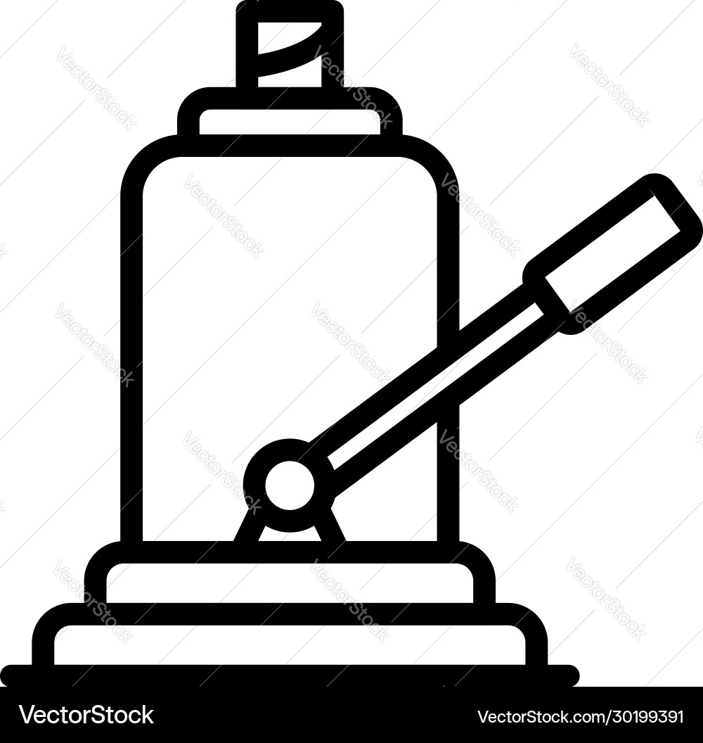 Hydraulic hand jack screw icon outline style Vector Image