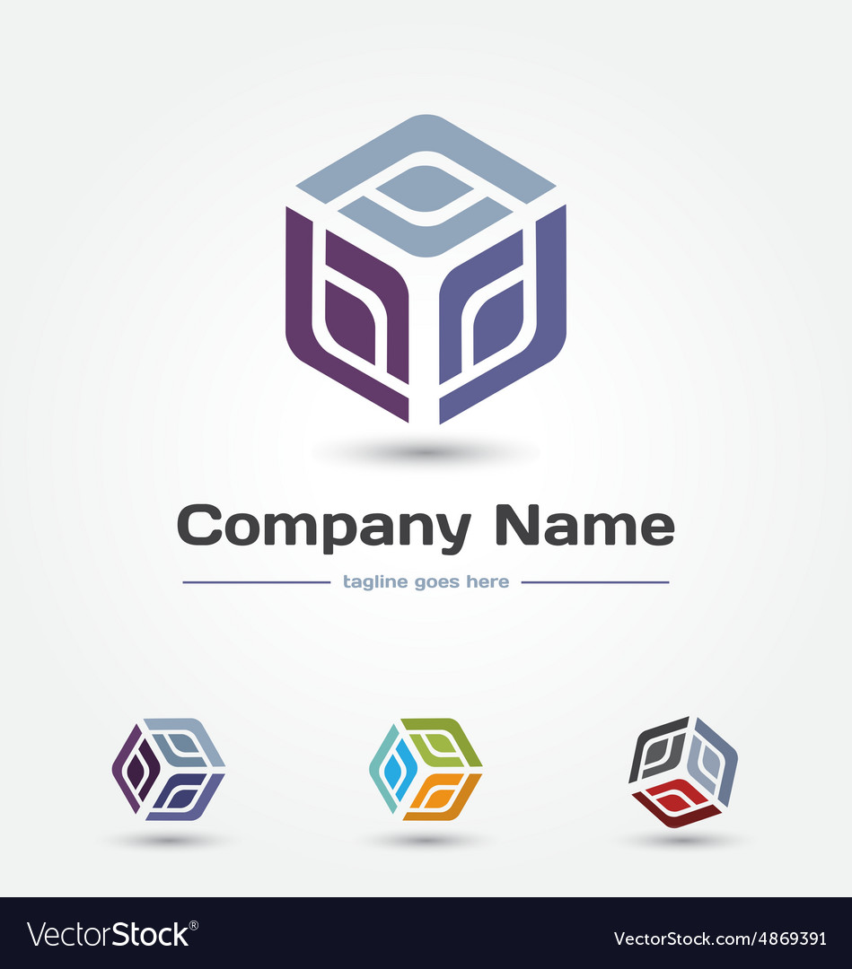 Logo-cube Royalty Free Vector Image - VectorStock