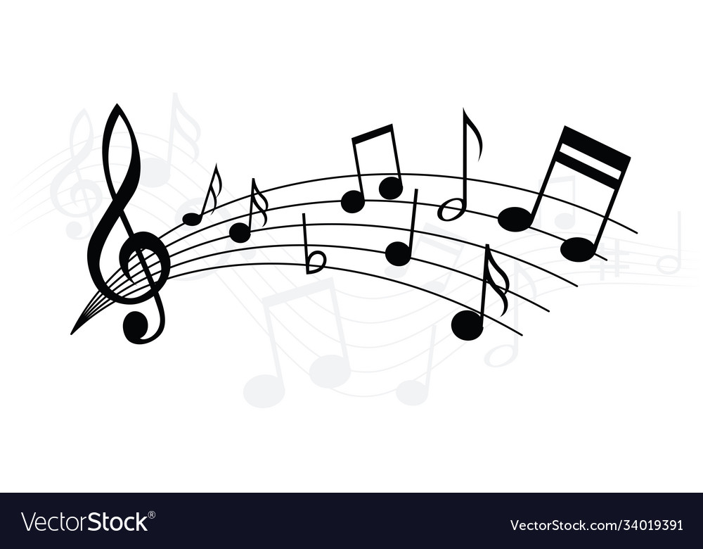 Noten stave Linienmuster Lizenzfreies Vektorbild