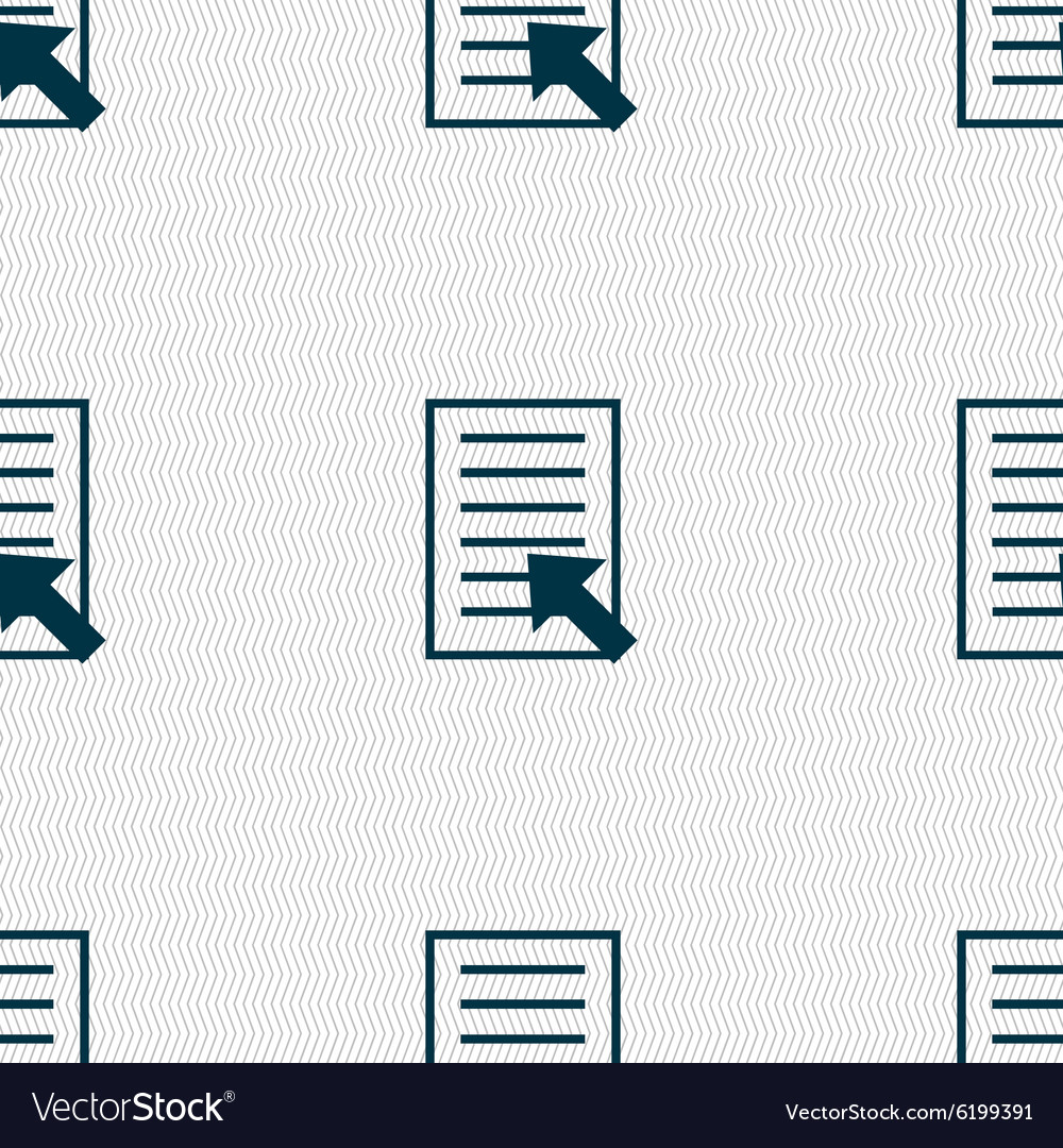 Text file sign icon document symbol seamless Vector Image