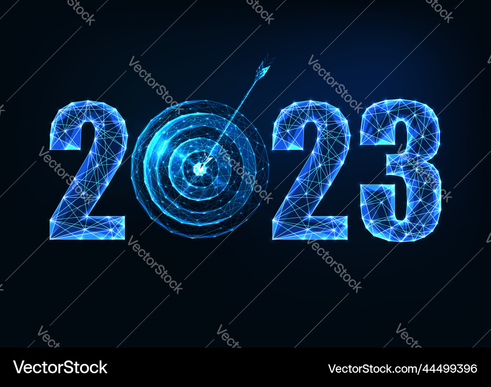 Abstract 2023 new year resolution plan goals Vector Image