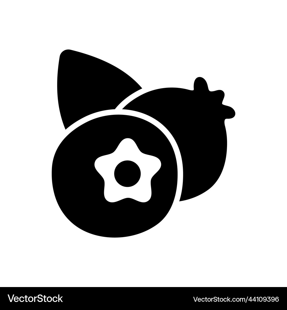 Blueberry icon forest berry sign Royalty Free Vector Image