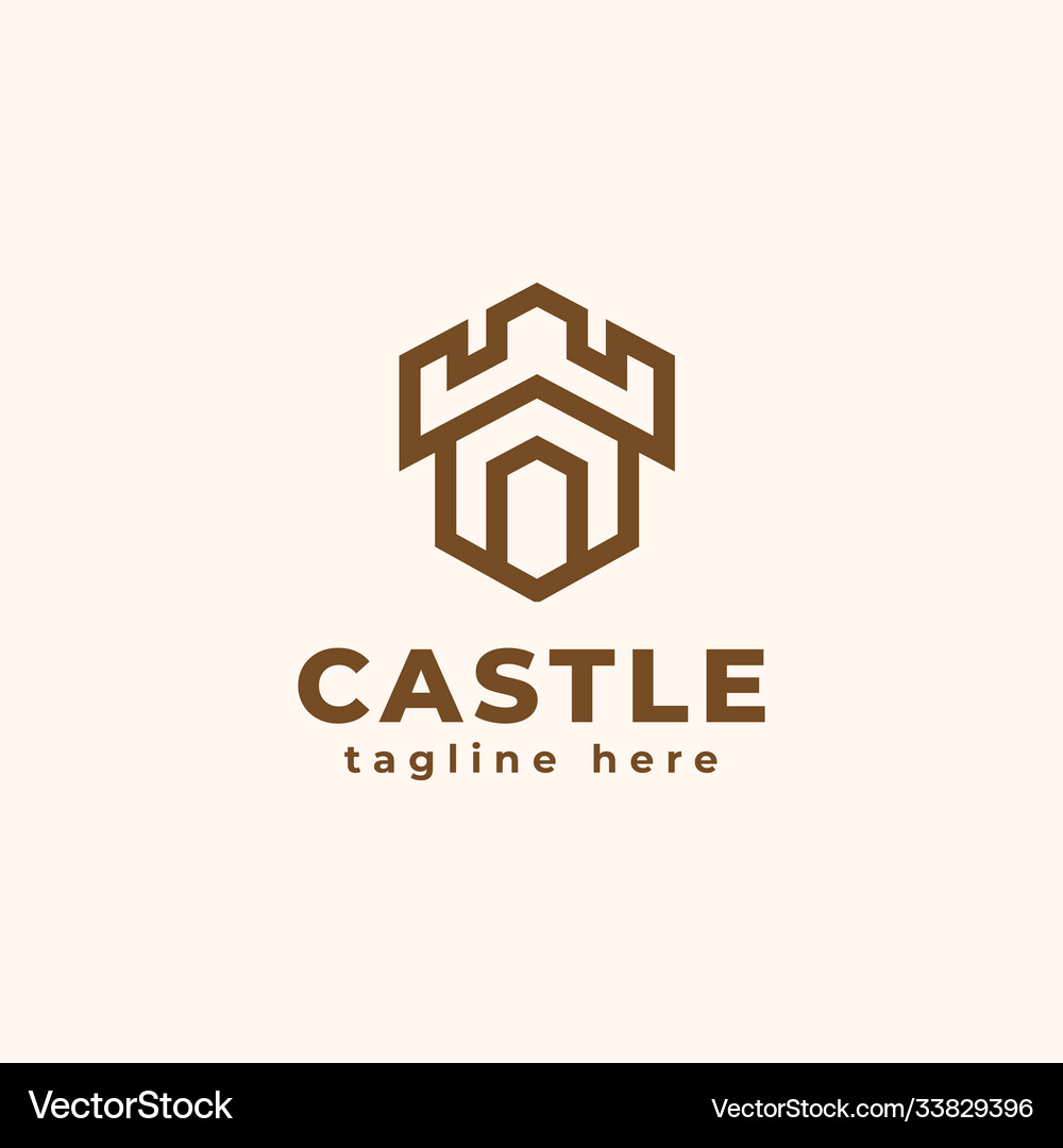 Castle logo concept castle tower good to use for Vector Image