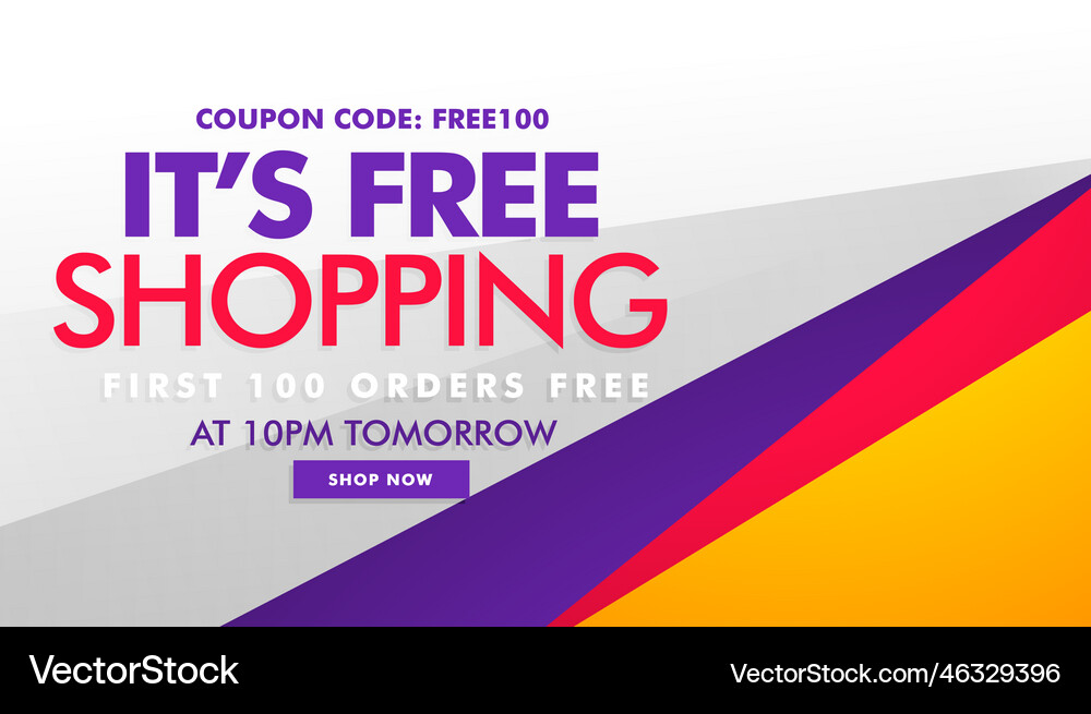 Discount voucher and banner design template Vector Image