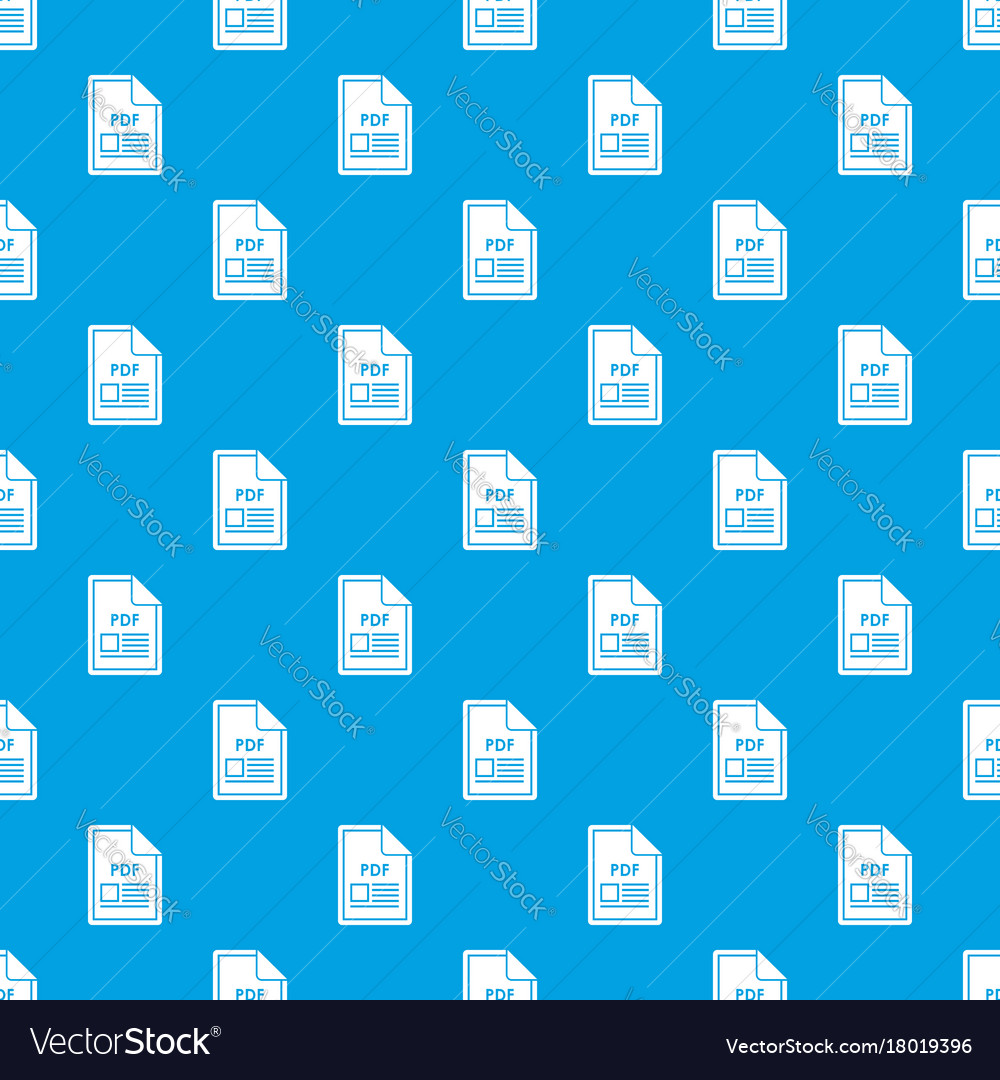 File pdf pattern seamless blue Royalty Free Vector Image