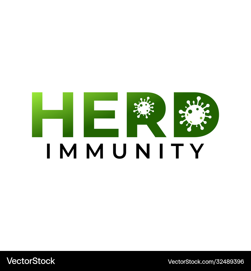 Heard immunity logo icon for new normal lifestye Vector Image