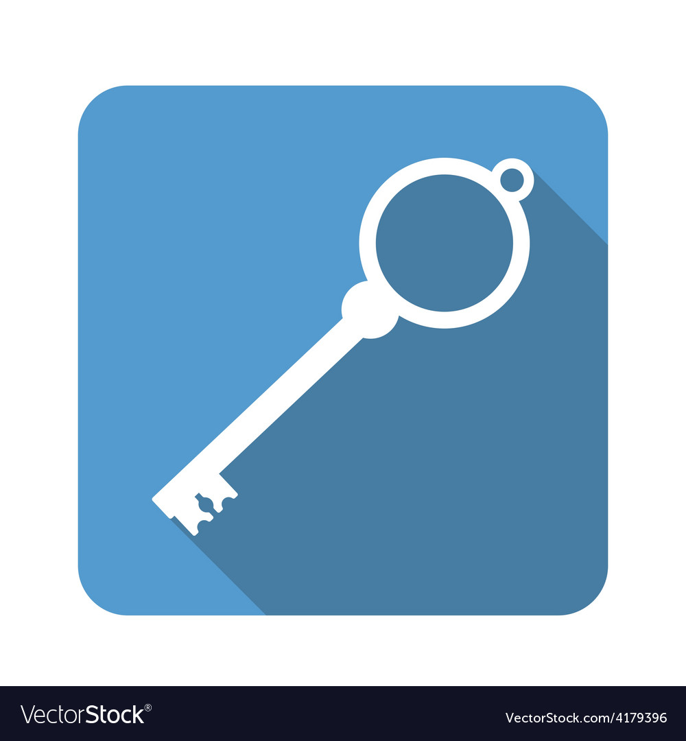 Key long shadow Royalty Free Vector Image - VectorStock