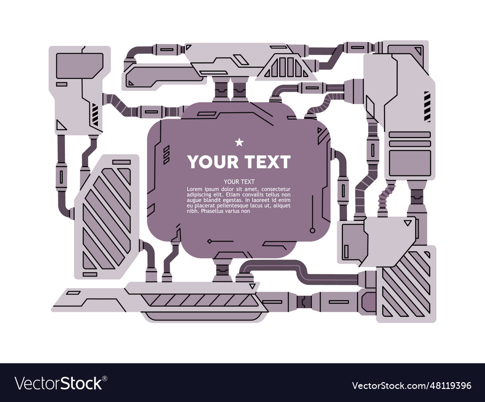 Machine engine technology automotive component Vector Image