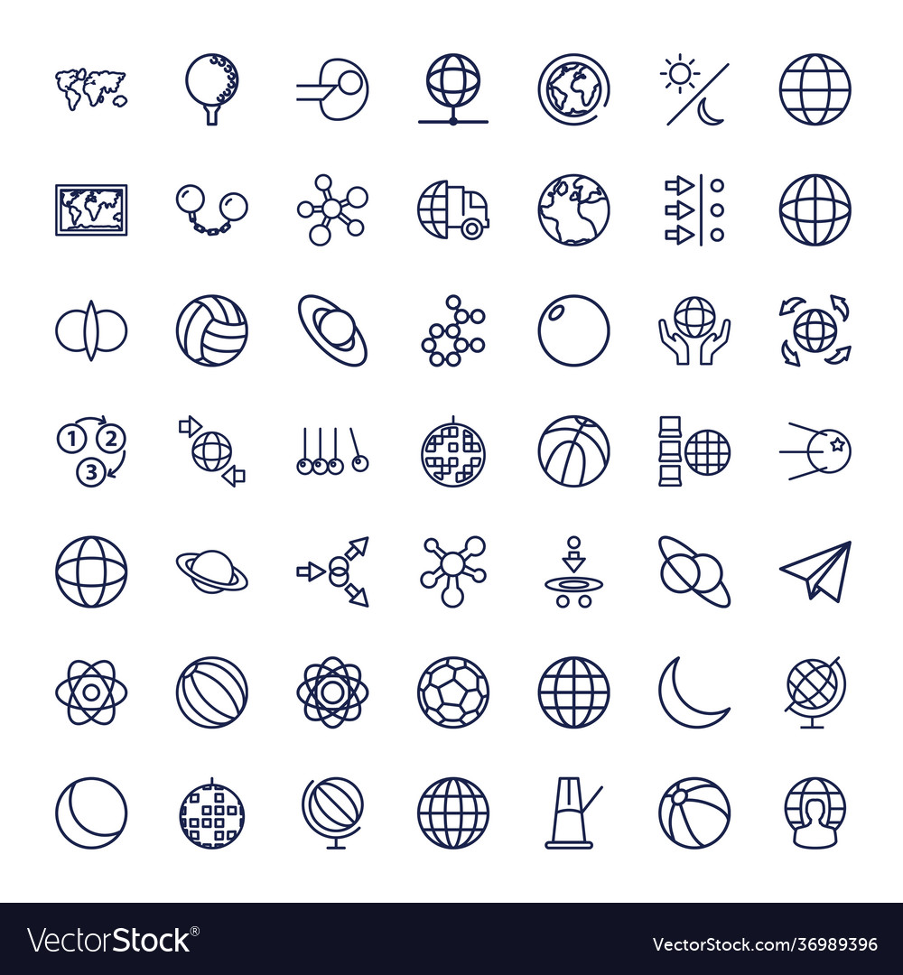 Sphere icons Royalty Free Vector Image - VectorStock