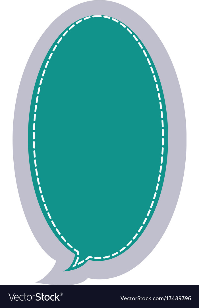 Sticker large oval frame callout dialogue Vector Image Sticker large oval frame callout dialogue Vector Image
