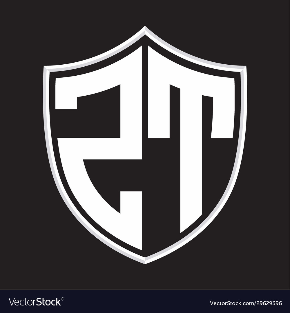 Zt logo monogram with shield shape isolated Vector Image Zt logo monogram with shield shape isolated Vector Image