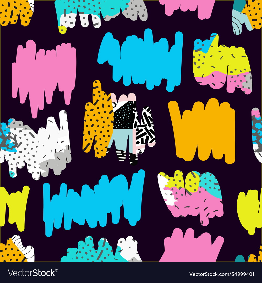 Abstract seamless brush pattern Royalty Free Vector Image