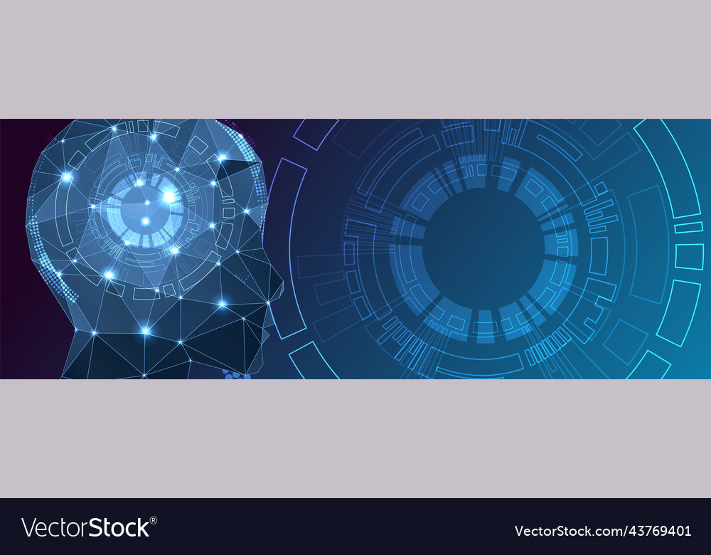 Artificial intelligence ai and big data concept Vector Image
