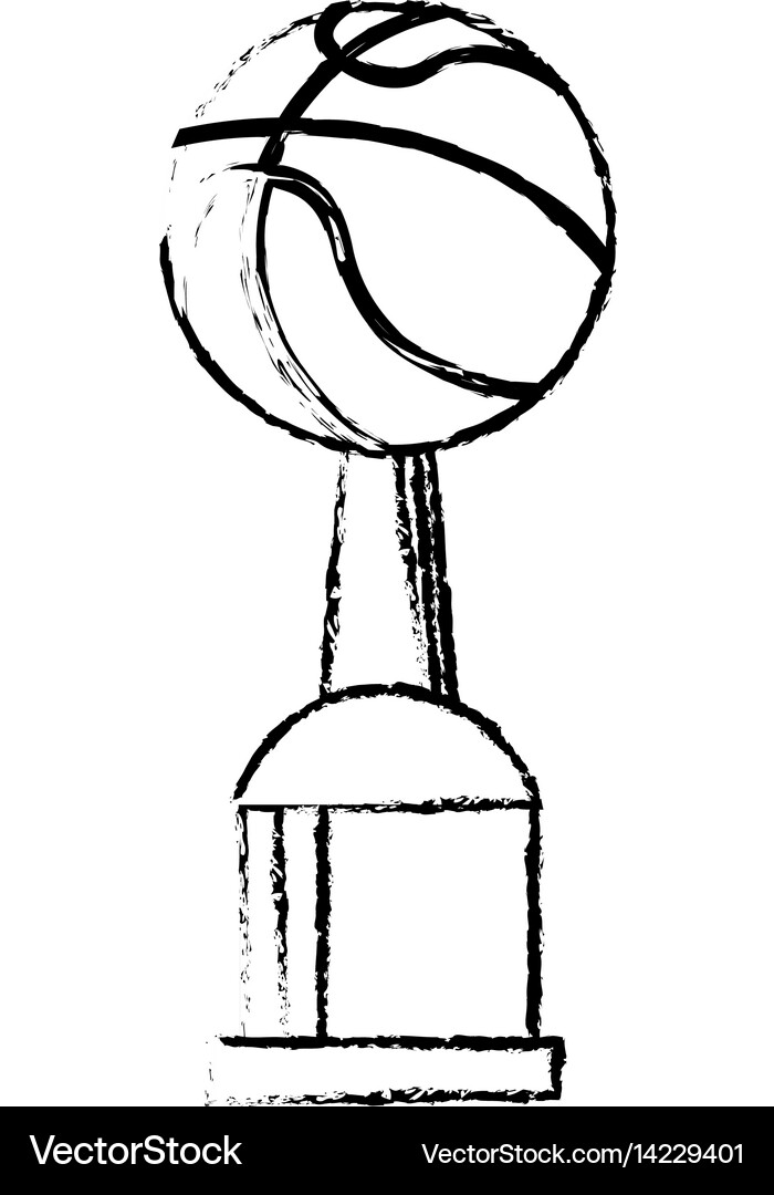 Basketball award cup sport win Royalty Free Vector Image