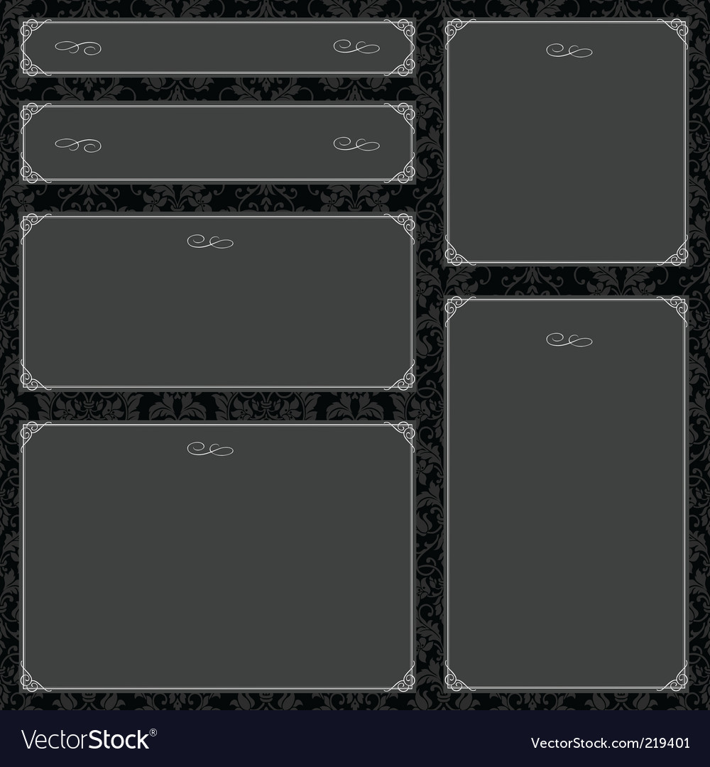 Border collection Royalty Free Vector Image - VectorStock